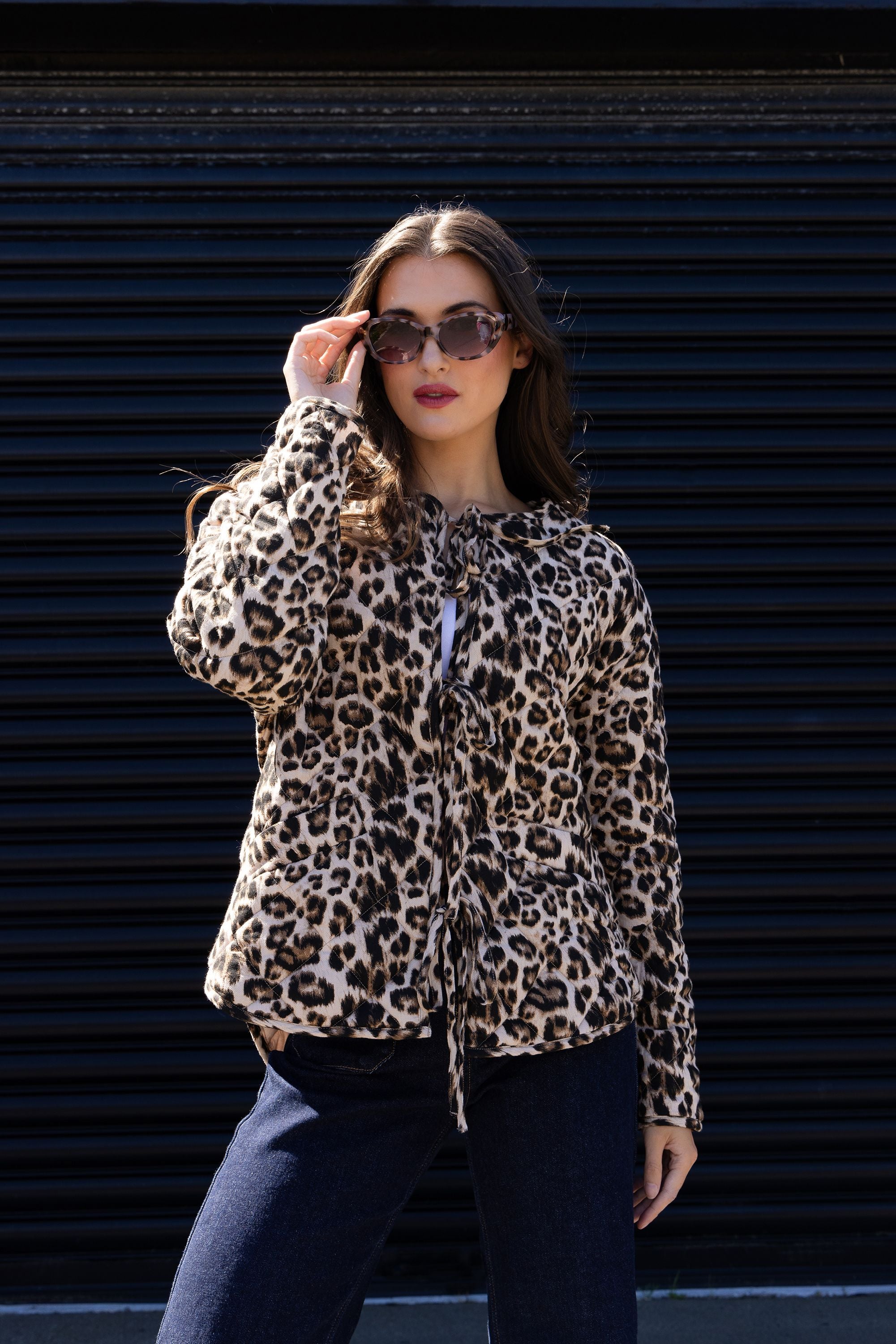 Tied Up Jacket - Animal Print – Girl Next Door Fashion