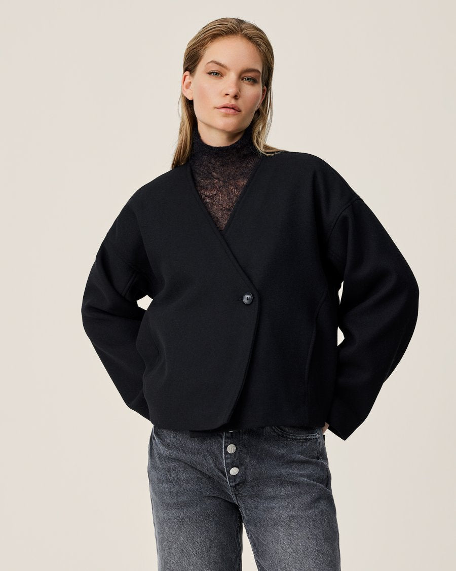 Syden Scarf Jacket - Black – Girl Next Door Fashion